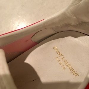 Saint Laurent | Shoes | Saint Laurent Red White Suede Lift Sneakers ...